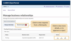 Step 1: Register on the CARM portal - JORI Logistics